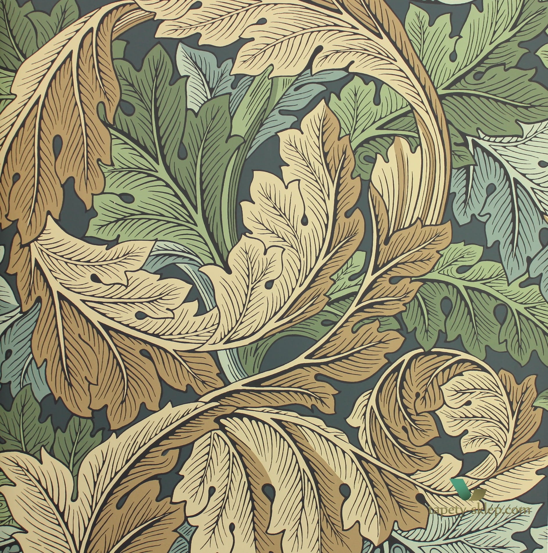 Tapeta Liście Akantu Morris & Co. 216440 Acanthus Archive IV | Tapety ...